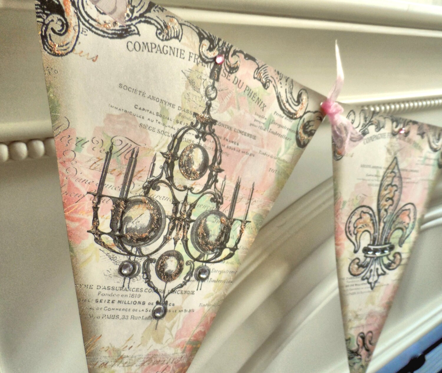 Vintage French Parisian Banner, Home Decor, Printable Instant Download ...