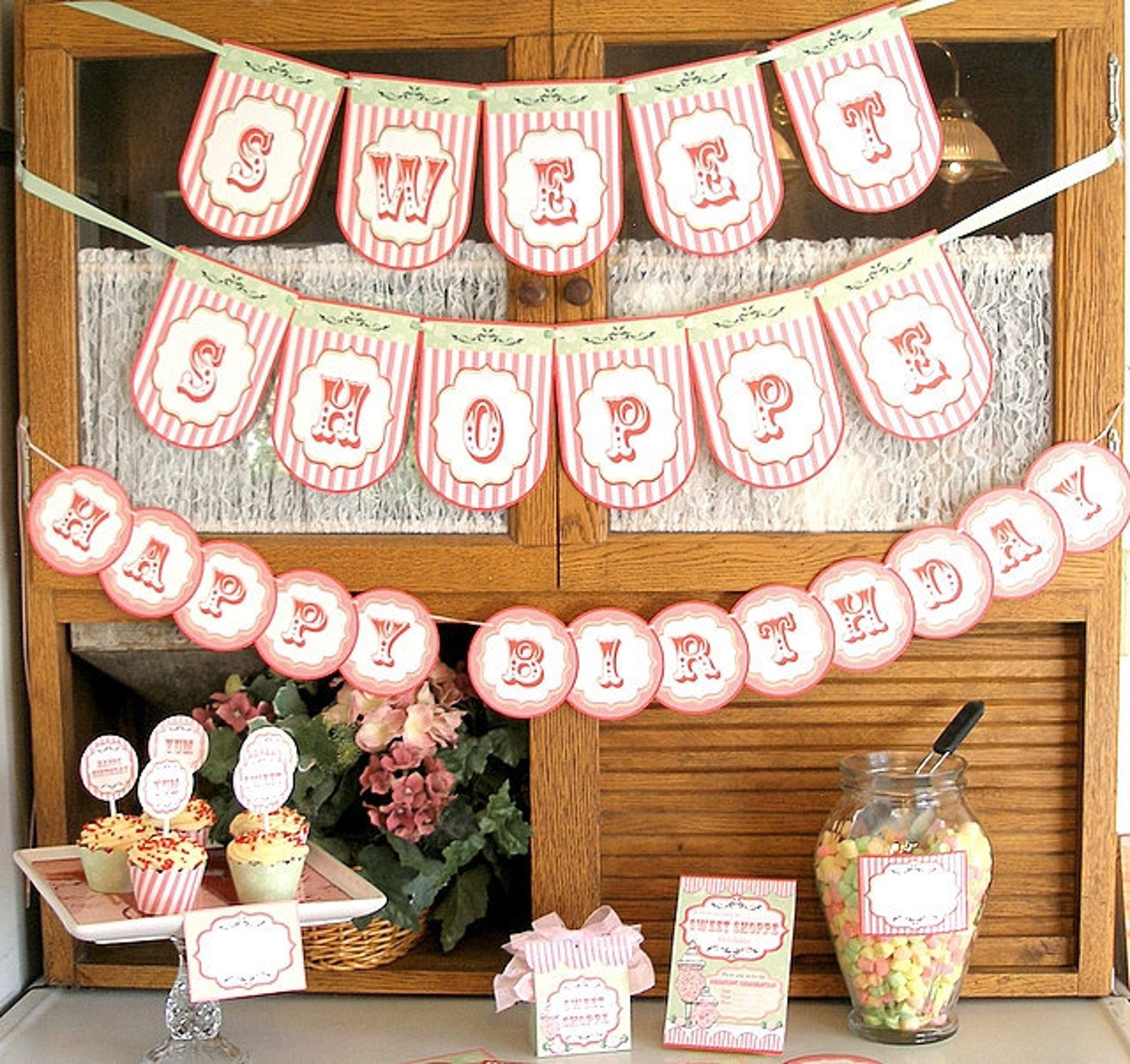 Sweet Shoppe Candy Birthday Printable Party Pack Kit Instant - Etsy