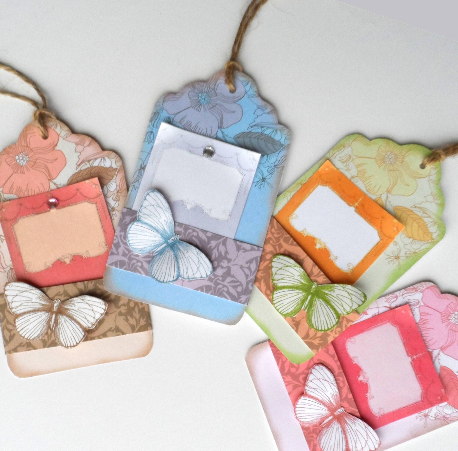 3-D Butterfly Gift Tags Printable Instant Download - Etsy