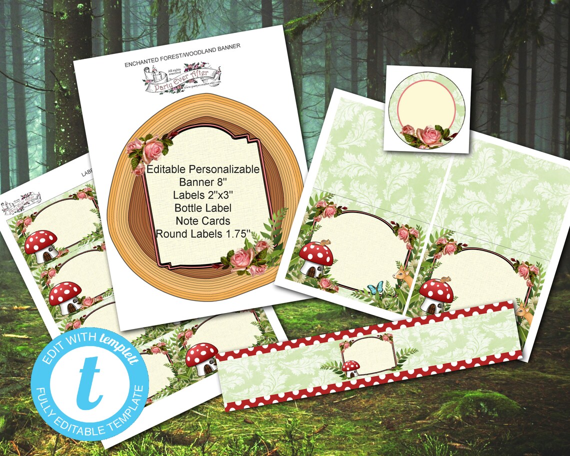 Woodland Birthday Enchanted Forest Party Camp Woodland - Etsy