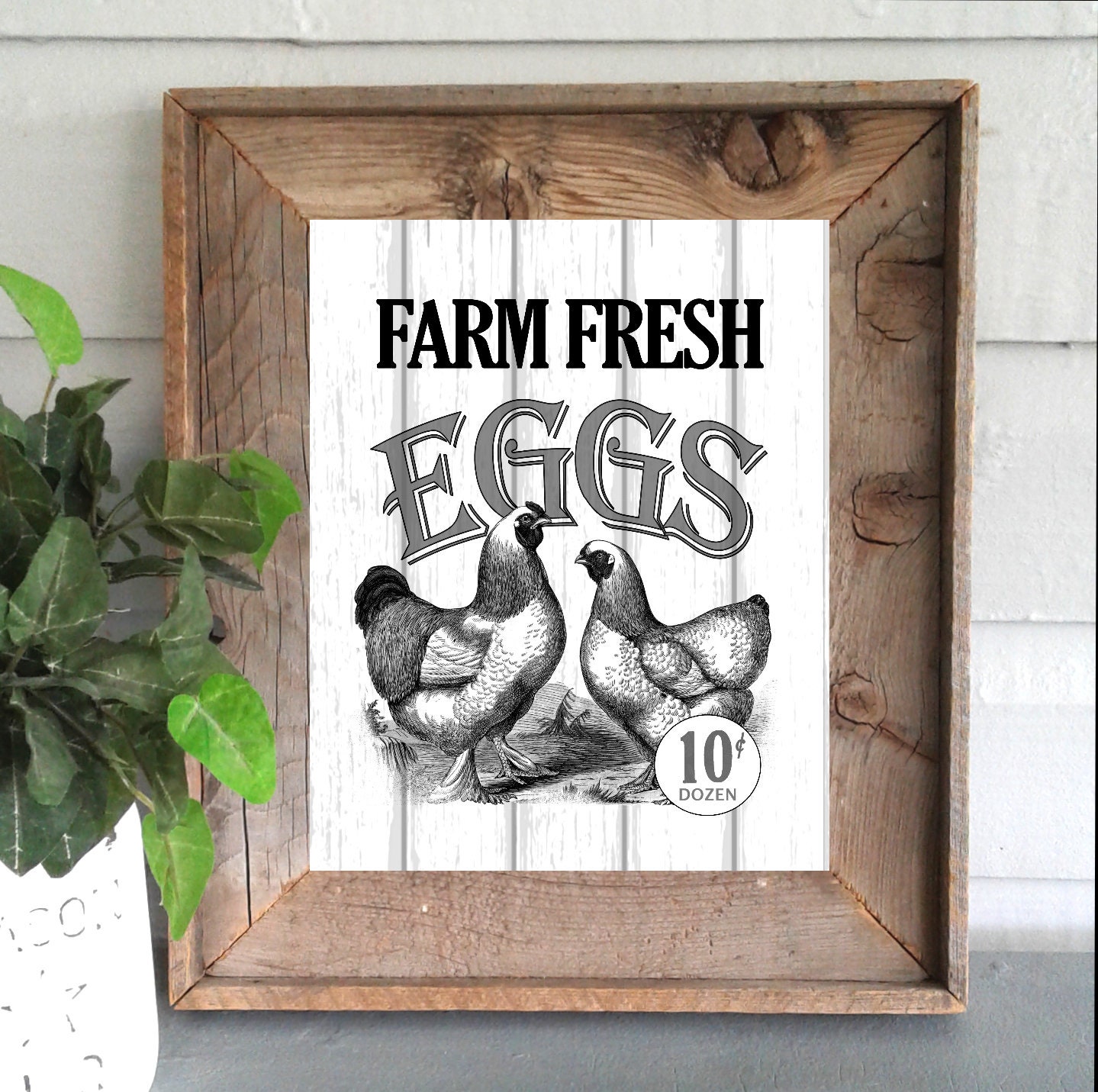 Farm Fresh Eggs Chicken DIY Instant Digital Download Printable Wall Art ...
