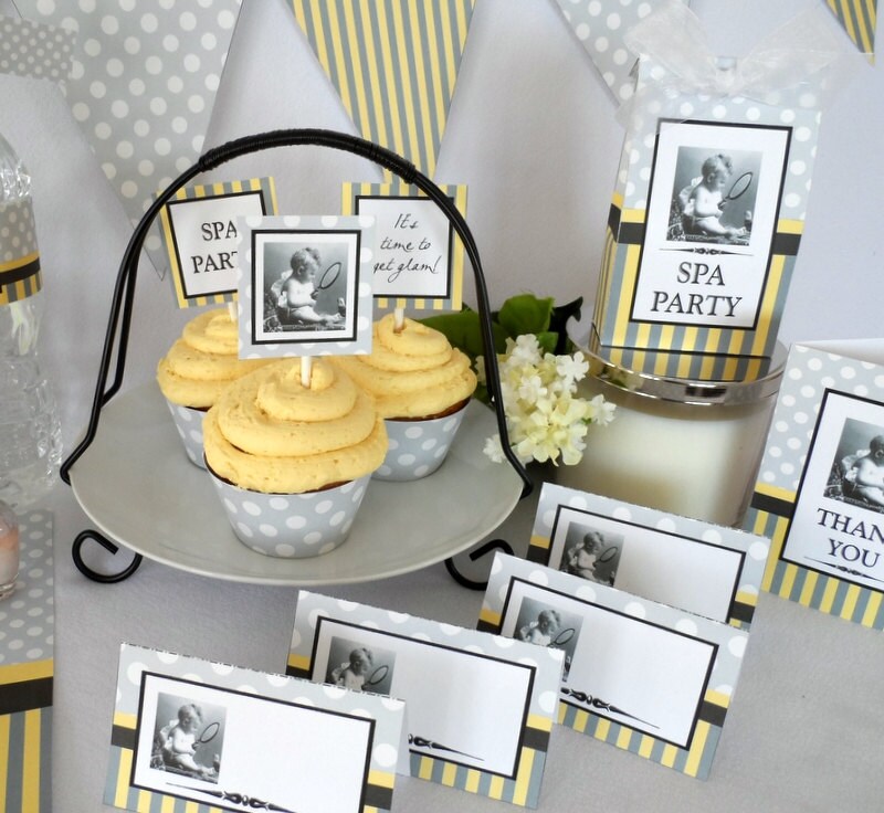 Pampering Spa Printable Party Pack Kit Instant Download - Etsy