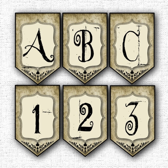 Vintage Letters Printable