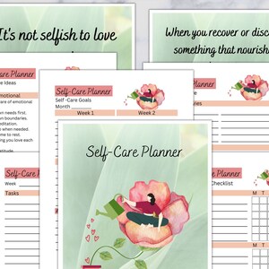 Self-care Planner Checklist for Mental Health and Wellness, Daily Well ...