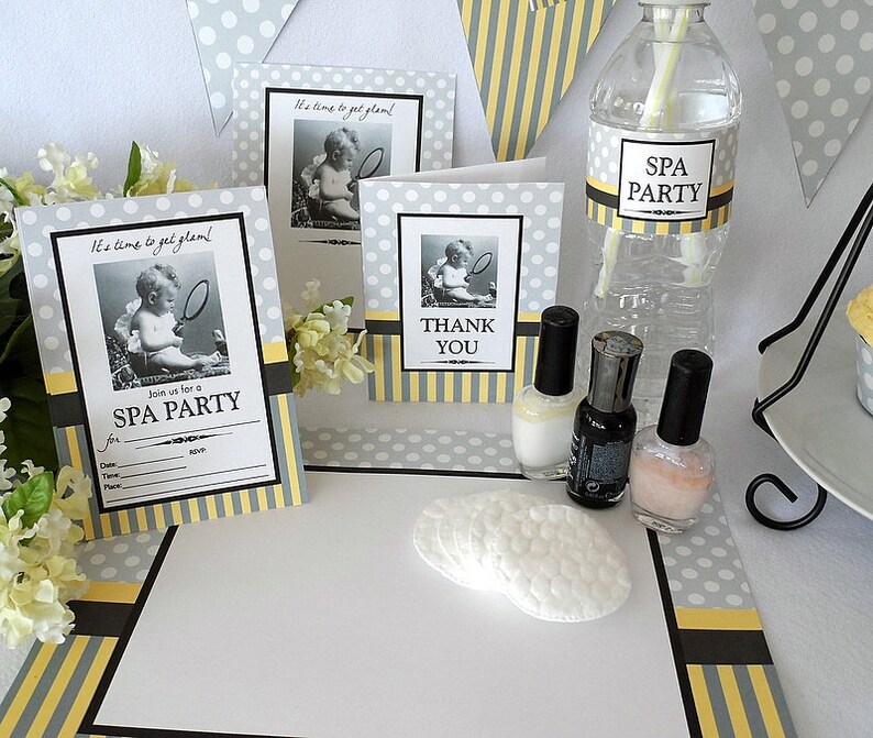 Pampering Spa Printable Party Pack Kit Instant Download - Etsy