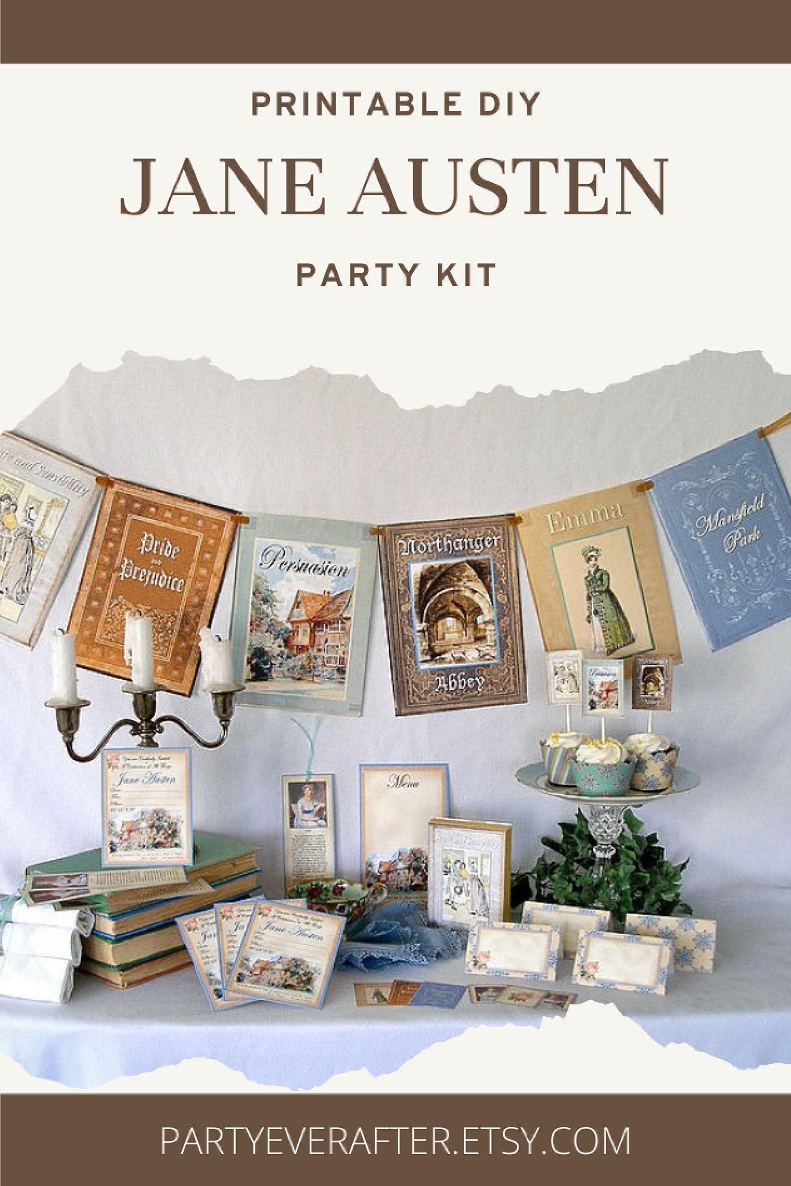 Jane Austen Printable Party Pack Kit Wedding Birthday - Etsy