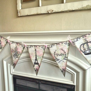 Vintage French Parisian Banner, Home Decor, Printable Instant Download ...