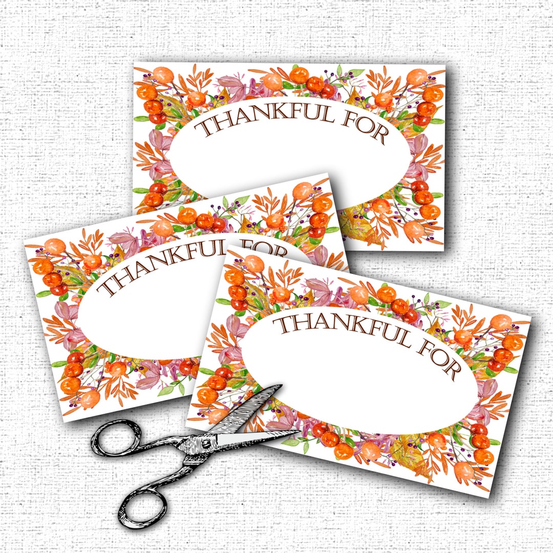 Thanksgiving Table Place Cards Digital Instant Download Printable - Etsy