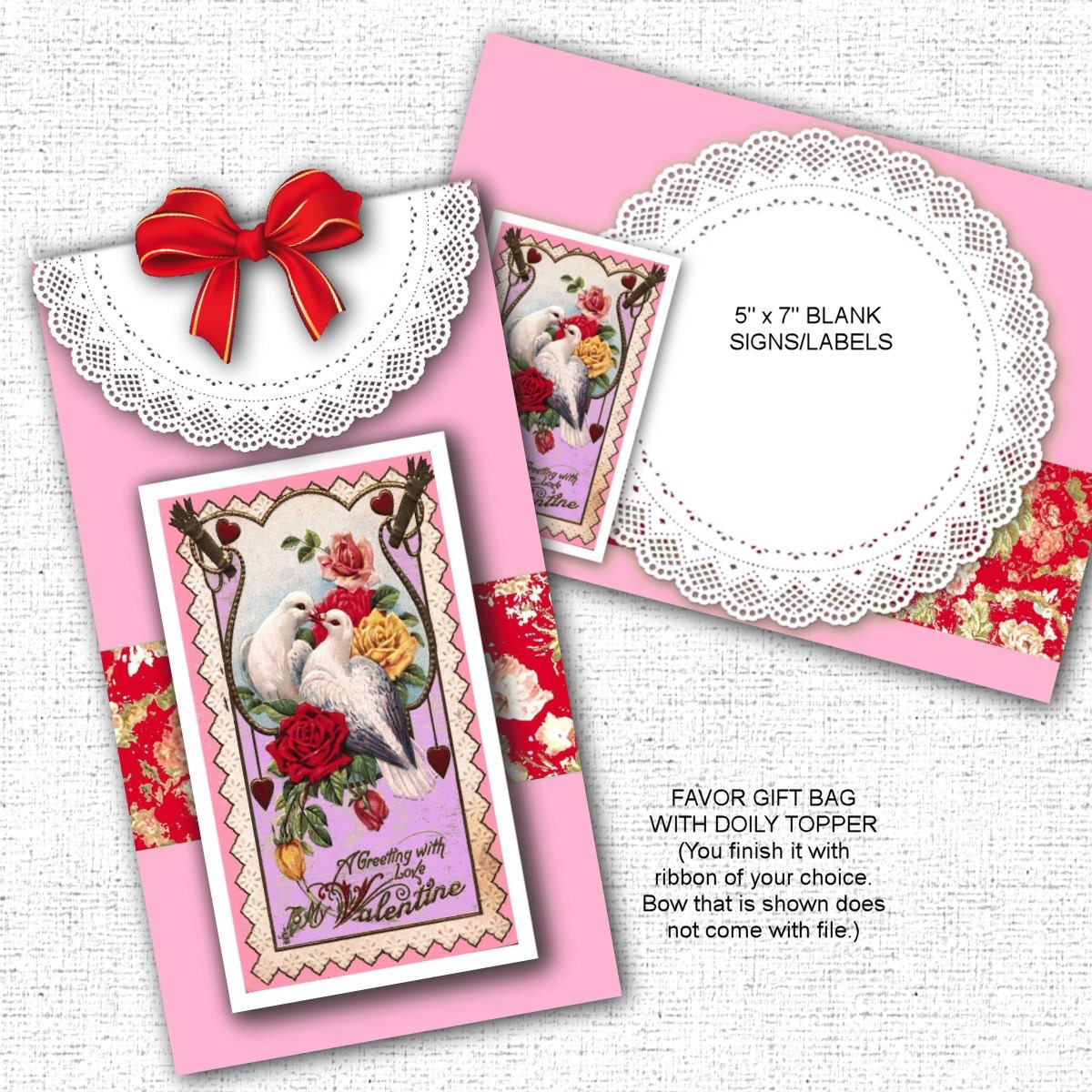 Valentine's Day Printable Party Pack Kit DIY Instant Download - Etsy