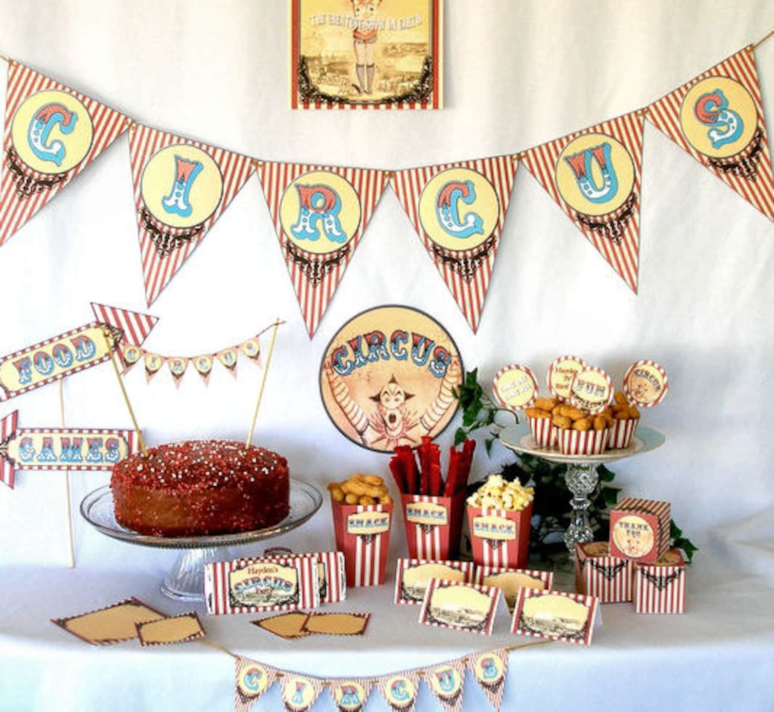 Vintage Circus Banner Printable Instant Download Files - Etsy