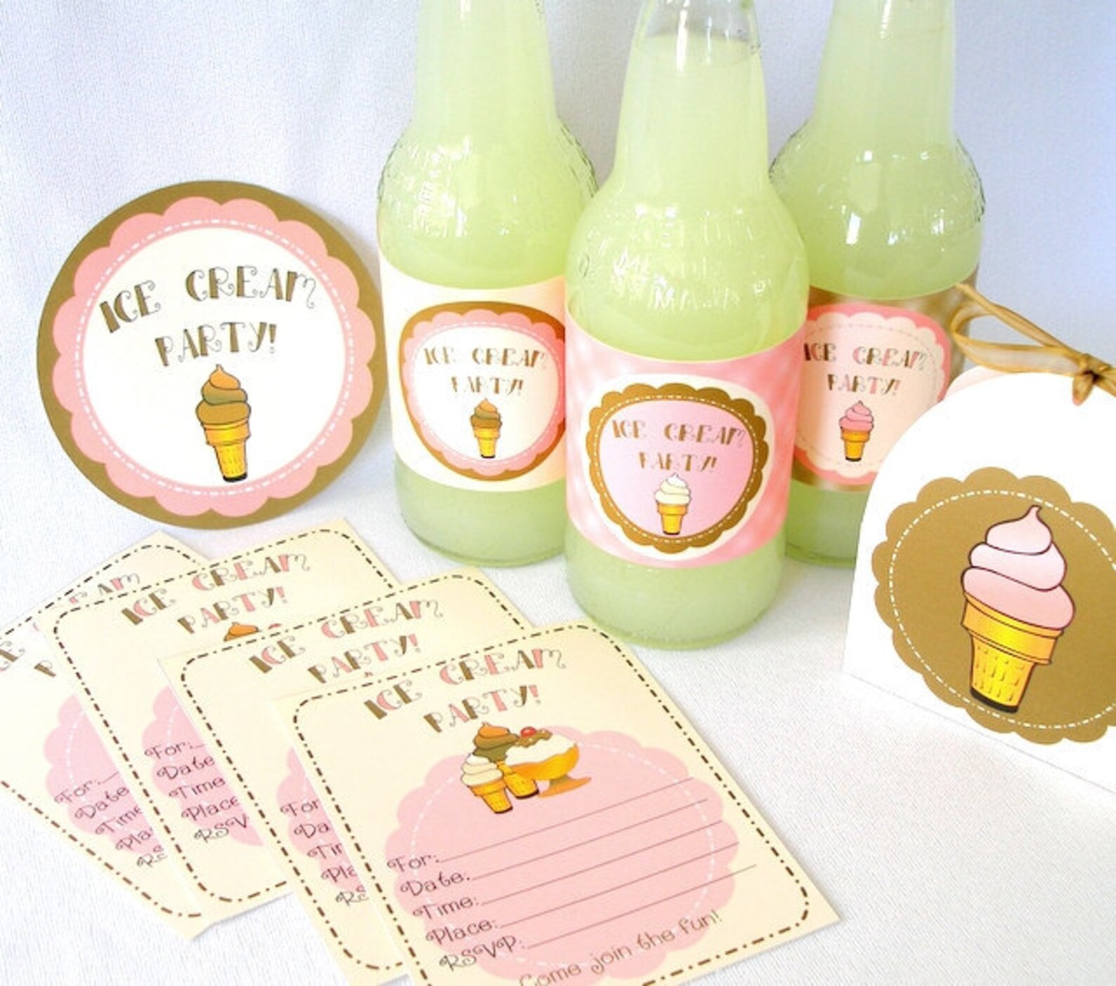 Ice Cream Social Printable Party Pack Kit Instant Download - Etsy