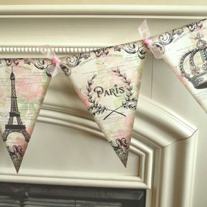 Vintage French Parisian Banner, Home Decor, Printable Instant Download ...