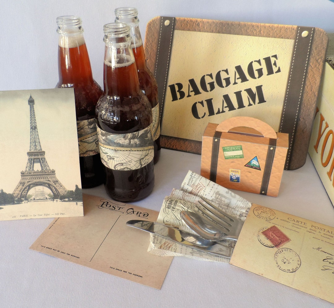 Vintage Travel Party Kit, Wedding Theme, Birthday Party Kit, Graduation ...