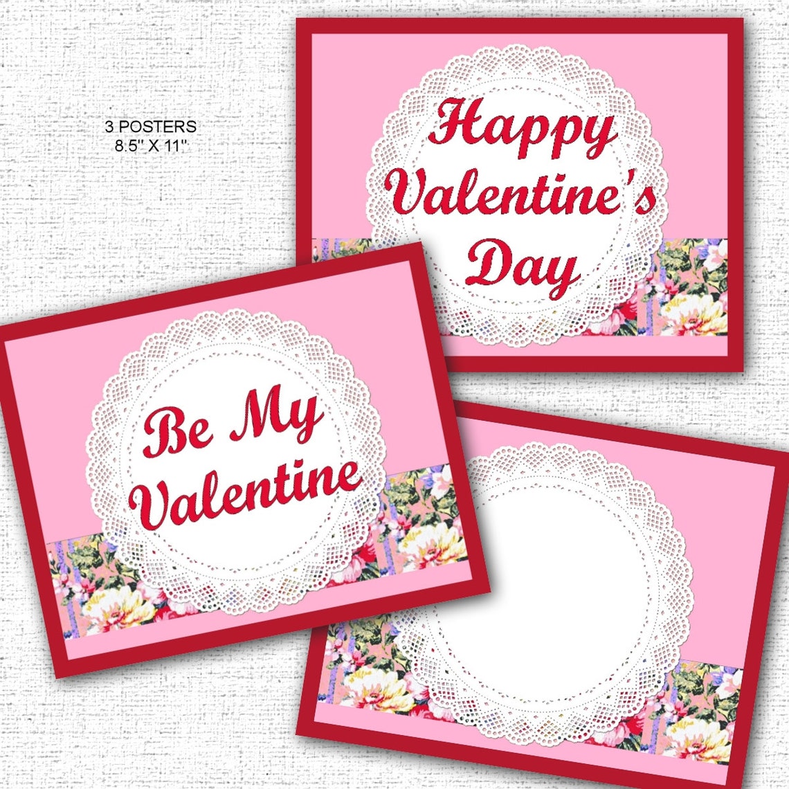 Valentine's Day Printable Party Pack Kit DIY Instant - Etsy