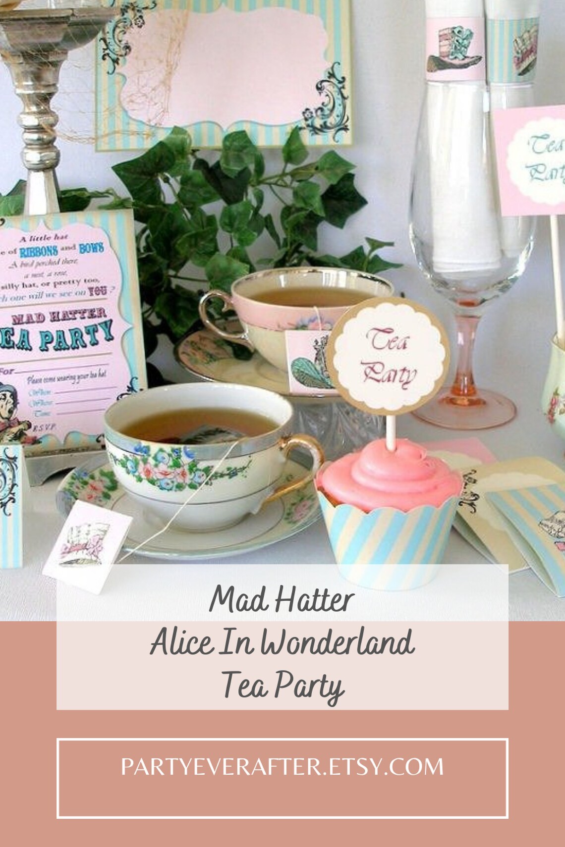 Mad Hatter Tea Alice in Wonderland Printable Party Pack Kit - Etsy