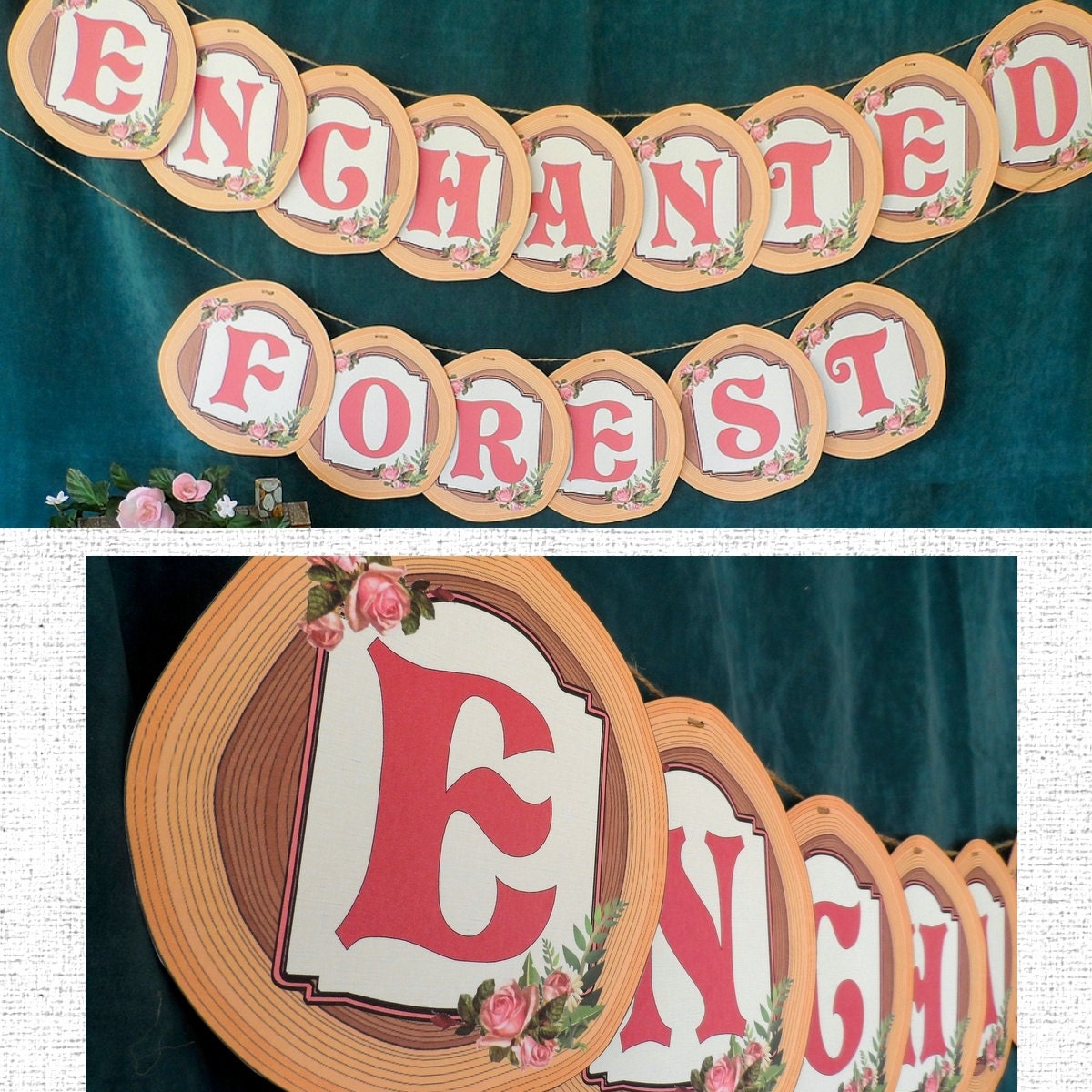 Woodland Party, Enchanted Forest Banner, Editable Printable Download ...