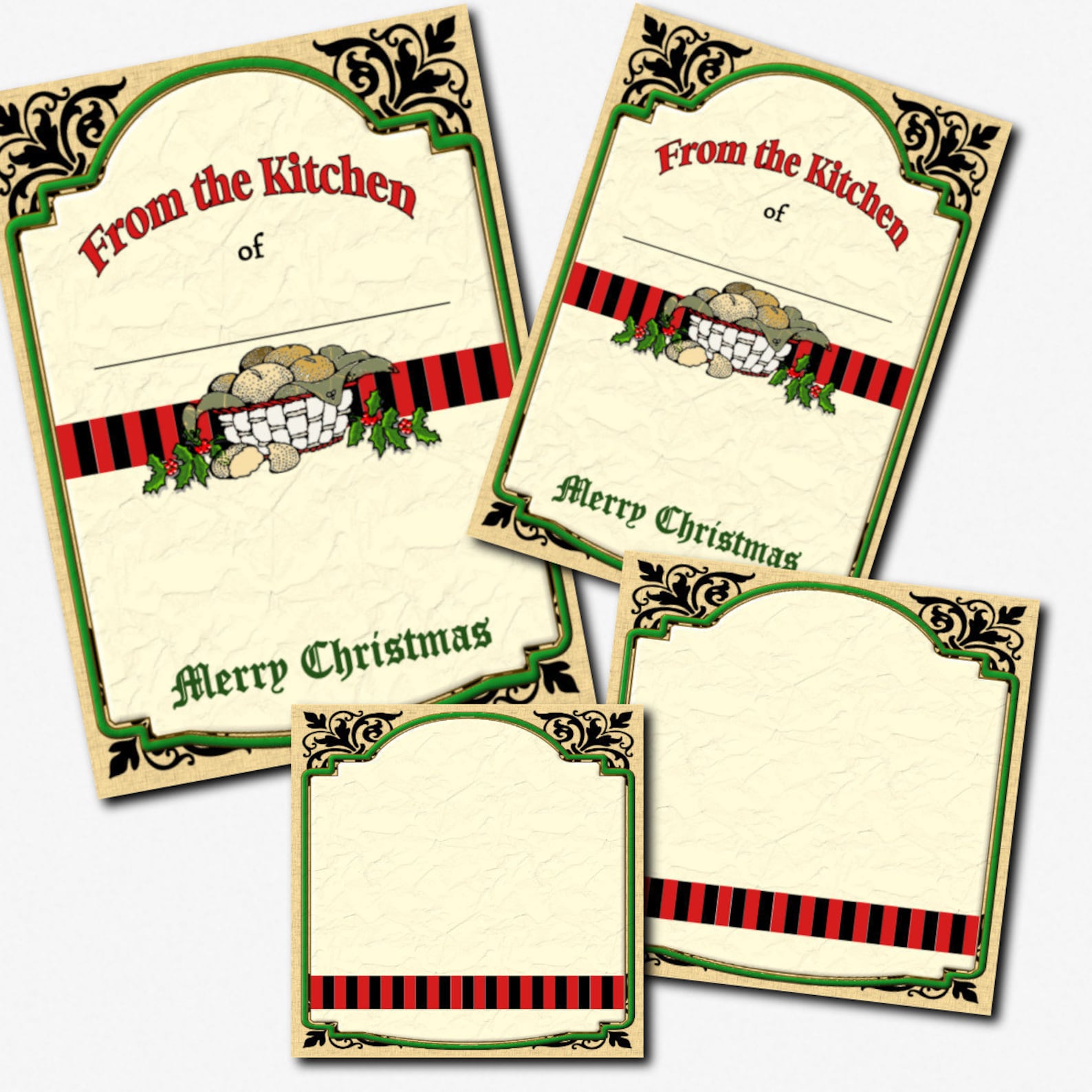 Christmas Food Label Printable Digital File Instant Download - Etsy