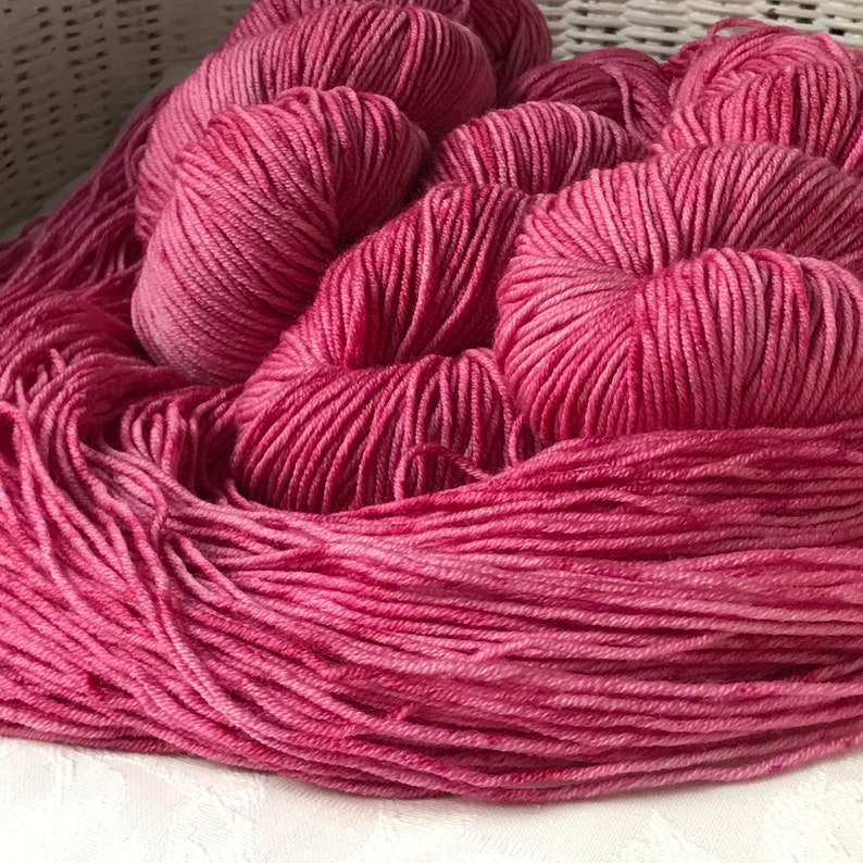 Raspberry Pink DK Yarn Hand Dyed Superwash Merino - Etsy