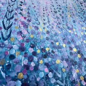 Original Abstract Floral Wall Art, Floral Meadow Painting, Field of ...