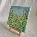 Mini Canvas 4x4 Original Acrylic Art With Mini Easel Abstract Flower ...
