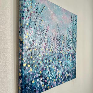Original Abstract Floral Wall Art, Floral Meadow Painting, Field of ...
