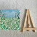 Mini Canvas 4x4 Original Acrylic Art With Mini Easel Abstract Flower ...