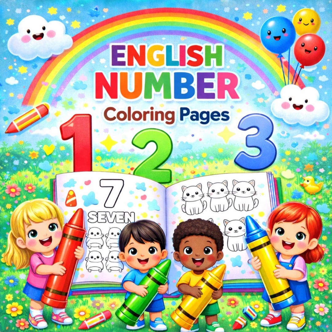 English Number Coloring Pages | 0 to 10 Color by Number English ...
