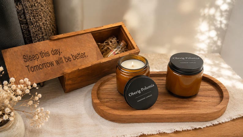 Personalized Candle Gift Set | Custom Scented Soy Candles Box ...