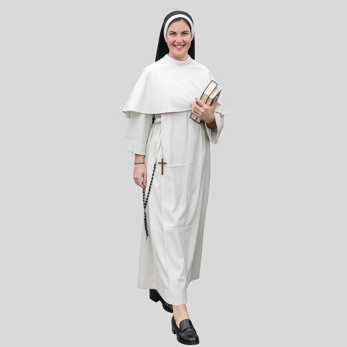 Catholic Nun Habit Dress – White Religious Robe – Women’s Costume ...