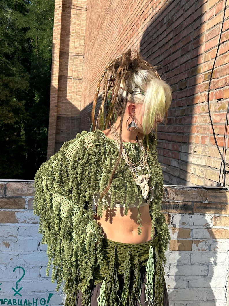 Willow Tree Crochet Shrug Mesh Sweater Wisteria Shrug - Etsy