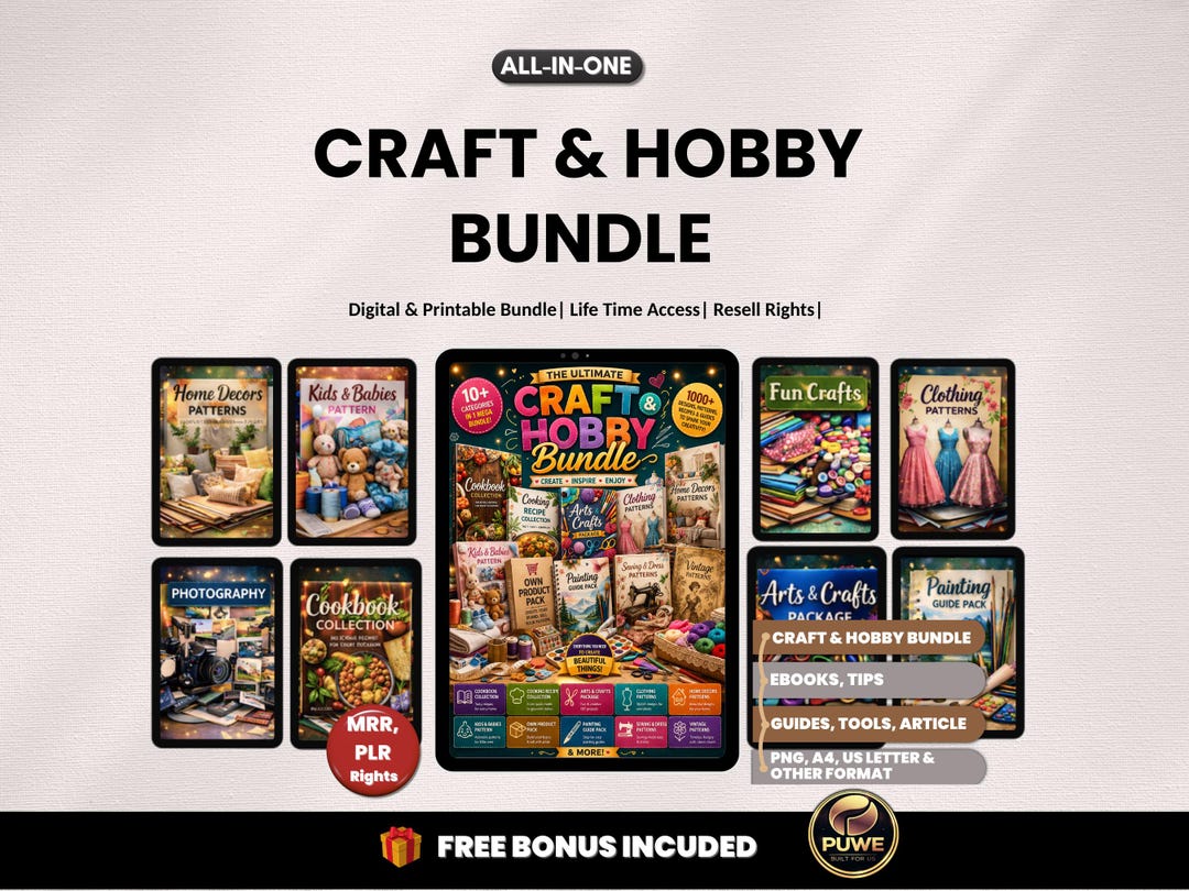 Craft and Hobby Bundle | Fun Crafts, Cookbook Collection, Home Decors ...