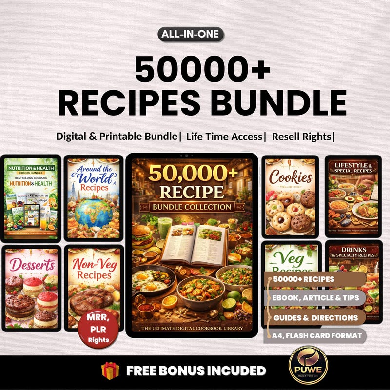 Healthy Recipes Bundle - Etsy