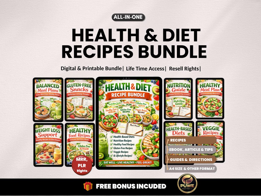 Health & Diet Recipe Bundle | Nutrition, Gluten Free, Balanced Meal ...