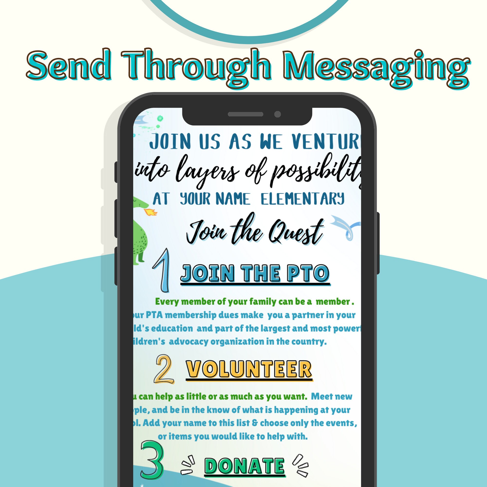 PTO Membership Flyer Editable PTA Form, Fairytale Story Enchantment ...