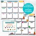 Editable Yearly PTO PTA Printable Calendars, Back to School, Undated ...