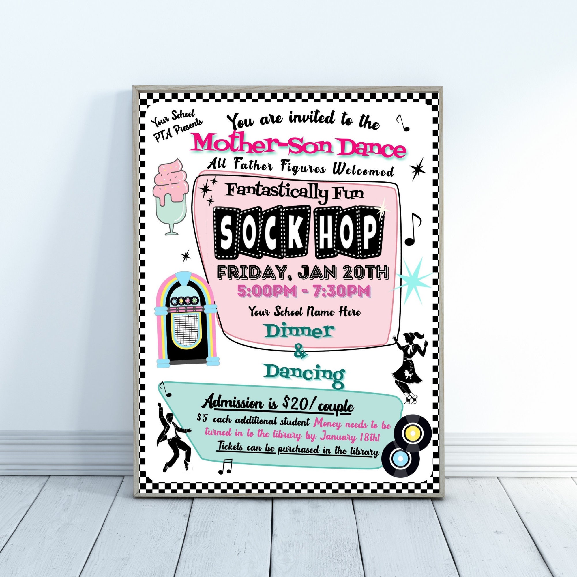 Sock Hop Flyer Template Sock Hop Images Free Download On Freepik