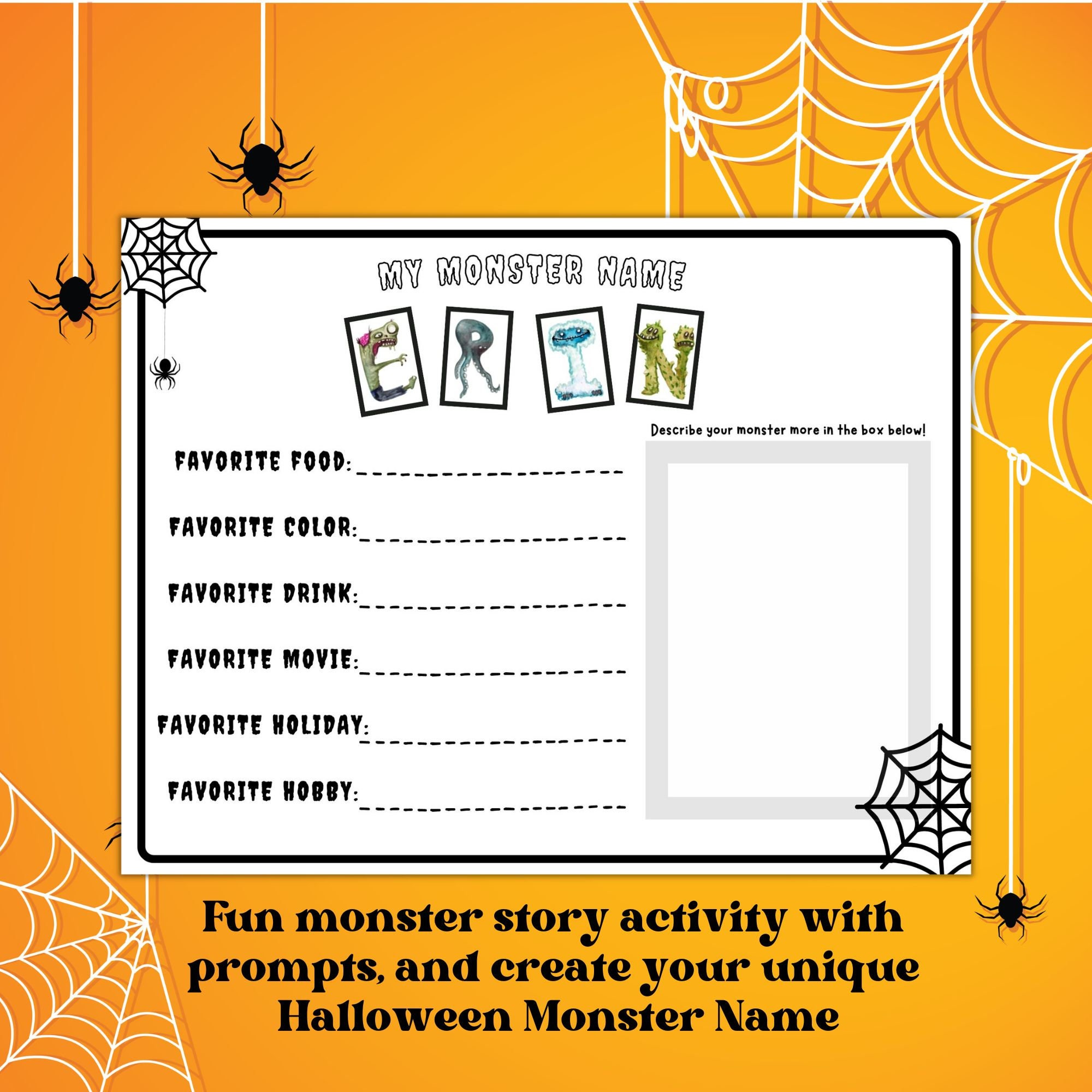 Halloween Coloring Activity Printables Spooky Coloring - Etsy