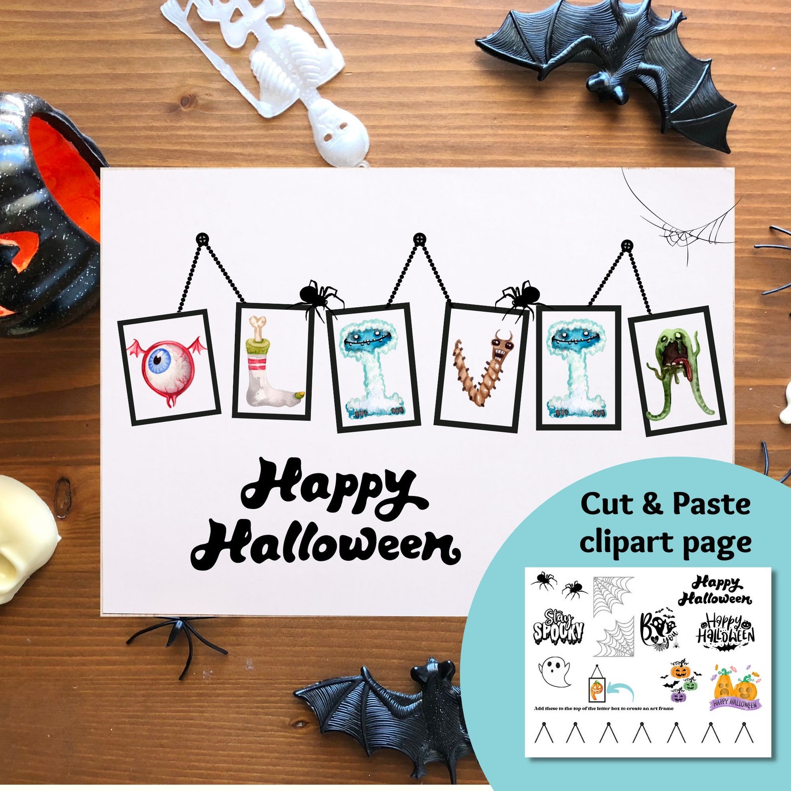 Halloween Coloring Activity Printables, Spooky Coloring Placemat ...