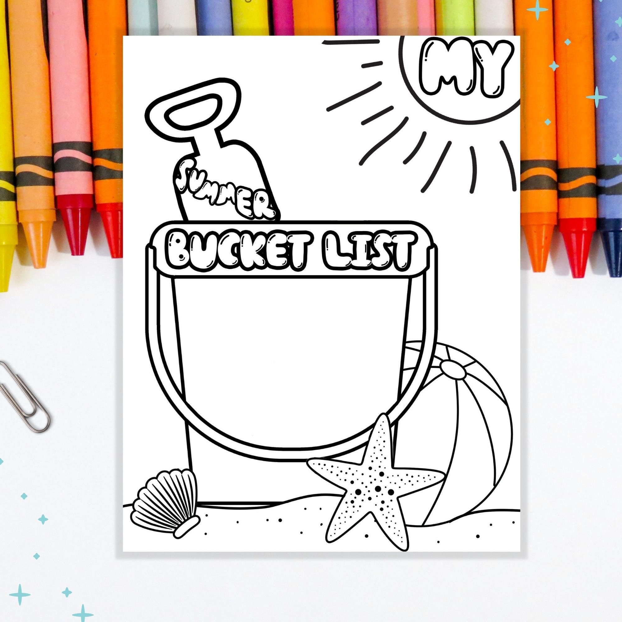 Summer Printable Bucket List BUNDLE & Activity Page Kindergarten ...