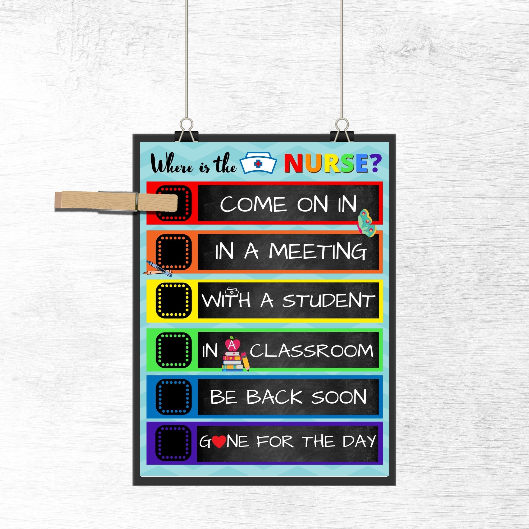 Where is the School Nurse Door Sign Printable With Matching Arrows ...