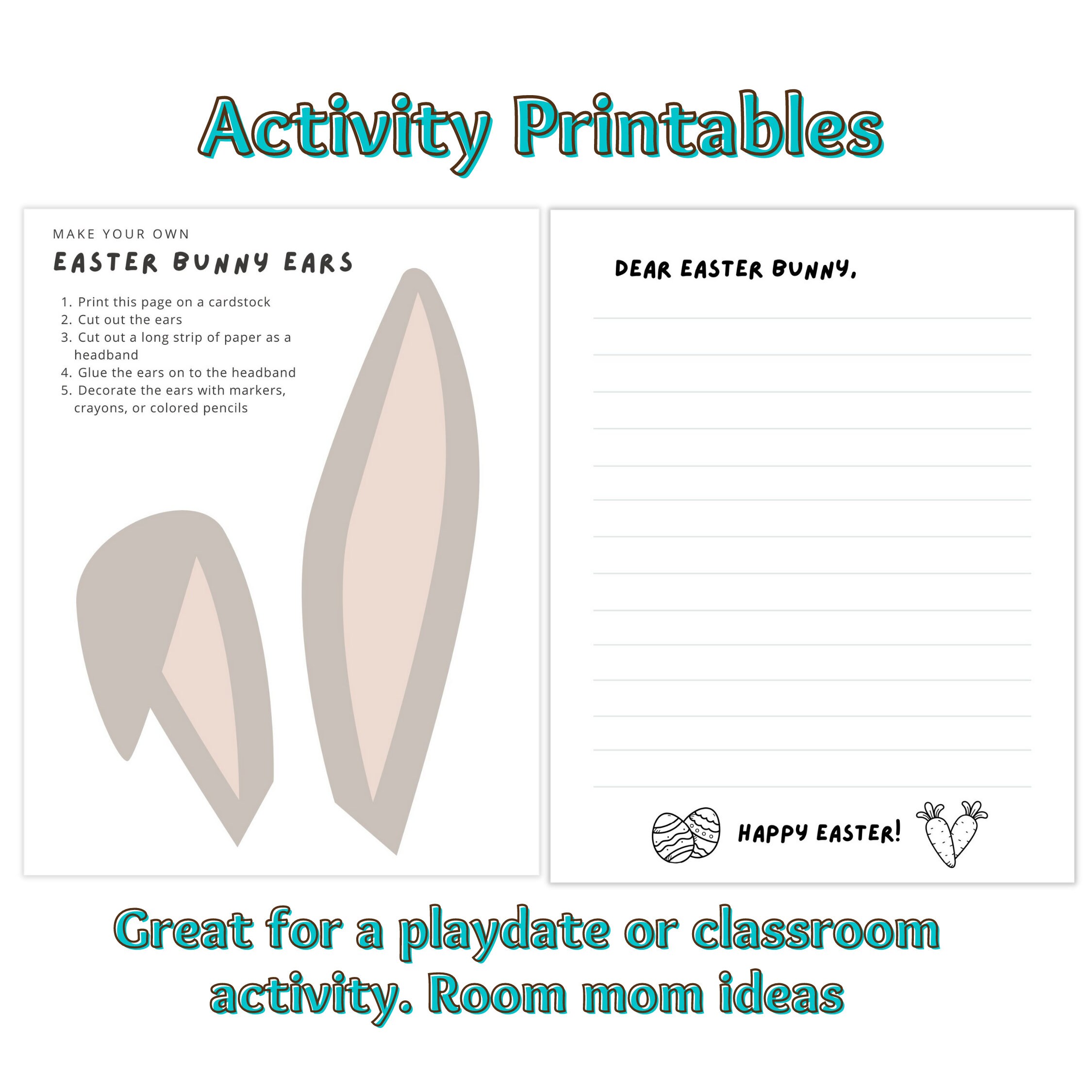 Personalized Kids Easter Coloring Pages, Children's Coloring Pages for ...