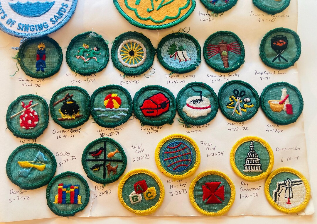 1970s Girl Scouts Patches Set of 30 Unused Patches Water Fun Outdoor ...