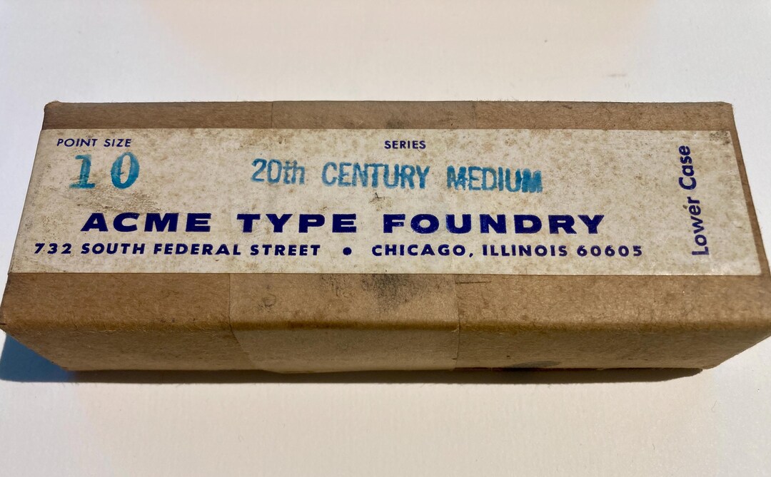 Complete Set of Lead Type Lowercase 10 Pt 20th Century Medium ...