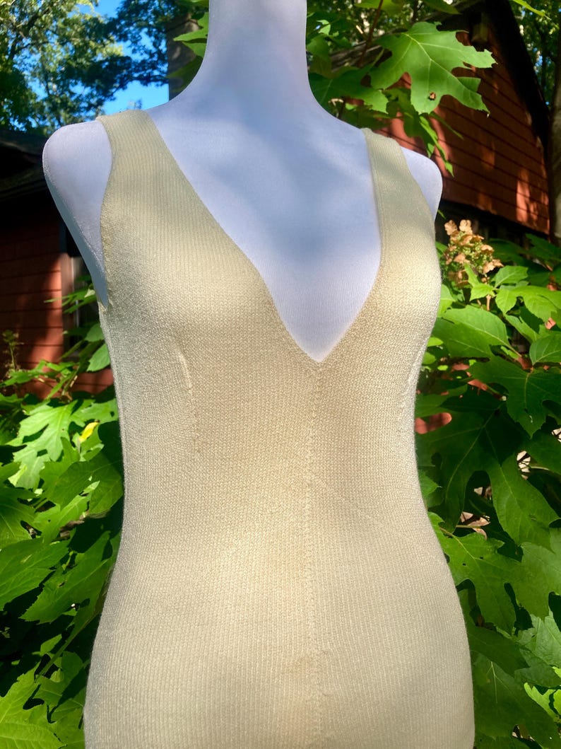 1960s Mady Gerrard Original Crochet and Knit Dress Set in Winter White ...