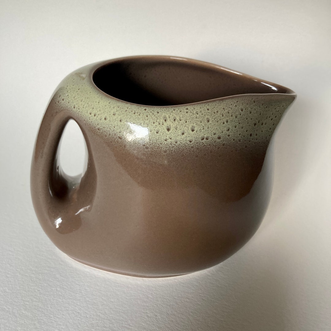 1950s Rare Tamac Art Pottery Small Pitcher in Frosty Fudge Brown MCM ...