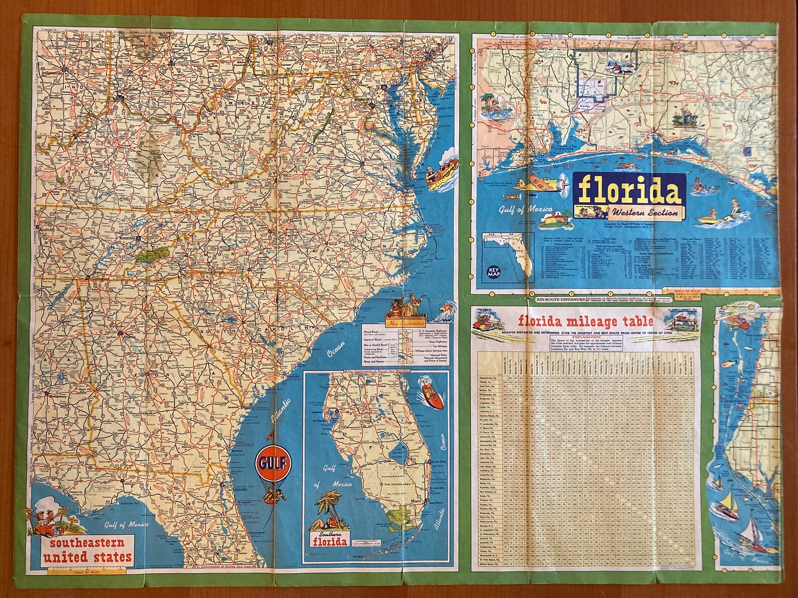 1950s Florida Tourguide Vacation Map of Florida Vintage 1950s - Etsy