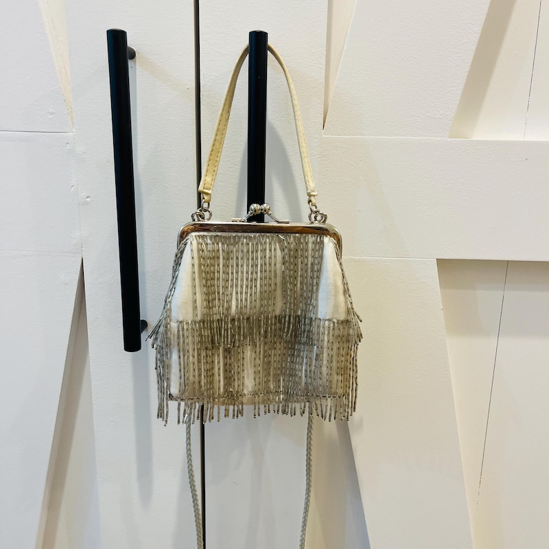 Vintage Bead Fringe Bag - Etsy