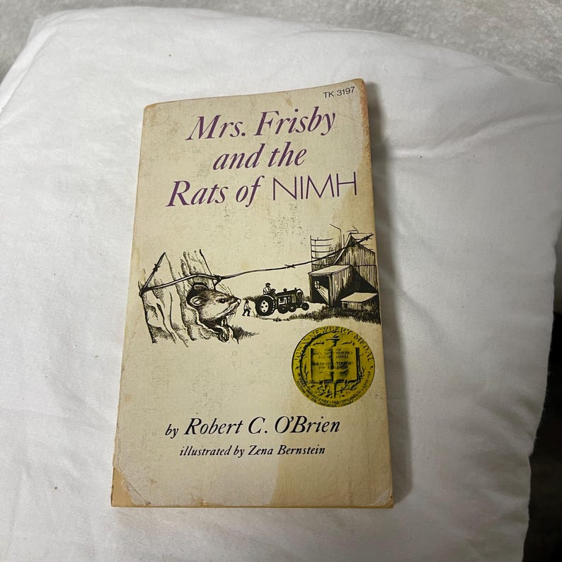 Mrs. Frisby and the Rats of NIMH Vintage Paperback 1971 - Etsy
