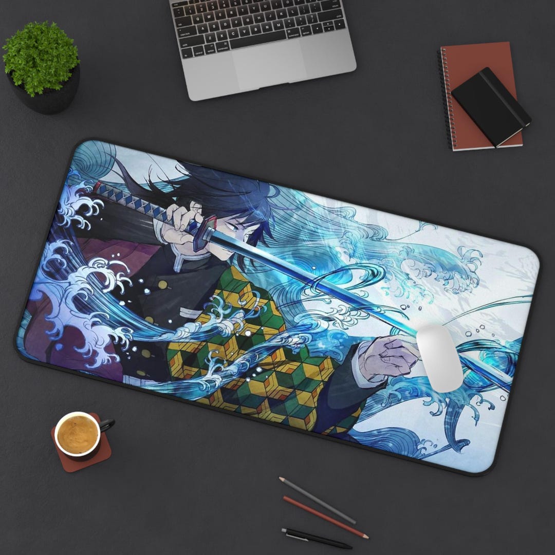 Giyuu Tomioka Water Hashira Desk Mat | Demon Slayer Breath of Water XL ...