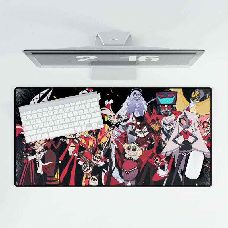 Hazbin Hotel Desk Mat | Massive Character Collage XL Gaming Mousepad ...